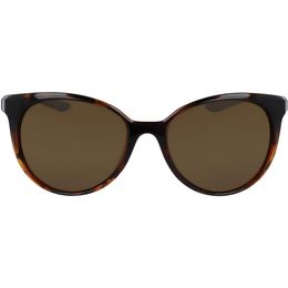 Nike - "Essence" Oval-Sonnenbrille, Logo (Schildpatt/Gold/Braun)