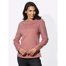 Damen Sweatshirtrosenholz, Gr. 40, gemustert, 100% Baumwolle, Sweatshirts