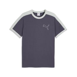 Puma Herren T-Shirt "T7 Love Of The Cat Ringer T-Shirt Herren"inky depths cr&eacute;me de mint gray, Gr. L, Obermaterial: 100% Baumwolle. Rippe: 20%