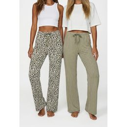 VIVANCE DREAMS BY LASCANA Schlafhose gr&uuml;n Gr. 40/42 f&uuml;r Damen. Basic. Nachhaltig.