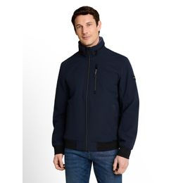Tom Tailor Herren Blousonsky captain blau, Gr. S, unifarben, Sweatware, Obermaterial: 100% Polyester. Futter: 100% Polyester, Jacken, Sweatjacke mit