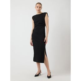 Y.A.S Damen Maxikleid "YASPINA SL LONG DRESS NOOS"schwarz, Gr. S, unifarben, Jersey, Obermaterial: 80% Baumwolle, 15% Polyester, 5% Elasthan,
