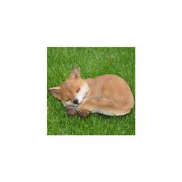 dazikemo Dekofigur Gartenfigur schlafender Fuchs