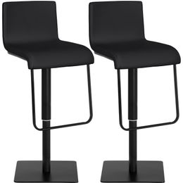 CLP 2er Set Barhocker mit Lehne Limon, Barst&uuml;hle mit Kunstlederbez&uuml;gen h&ouml;henverstellbar drehbar, Tresenst&uuml;hle bis 240 kg belastbar