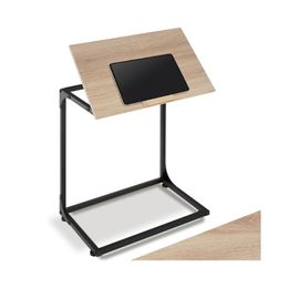 TecTake&reg; Beistelltisch, Industrial Style, in praktischer C-Form mit neigbarer Platte, 55 x 35 x 66,5 cm