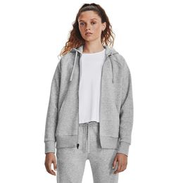 Under Armour Sweatjacke "Rival" in Grau - 43% | Gr&ouml;&szlig;e M | Damen-sweatshirts-jacken