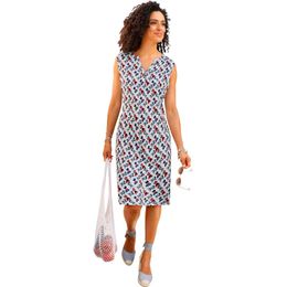 WITT WEIDEN Kleid in Hellblau/ Rot/ Schwarz - 68% | Gr&ouml;&szlig;e 48 | Damen-kleider