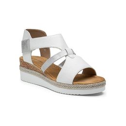 Foreverfolie Keilsandaletten in Wei&szlig; - 50% | Gr&ouml;&szlig;e 37 | Damen-sandalen
