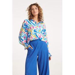 Smashed Lemon Bluse in Blau/ Bunt - 75% | Gr&ouml;&szlig;e S | Damen-blusen