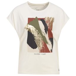 Gina Damen T-Shirt mit gl&auml;nzendem Print