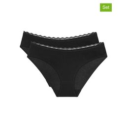 Triumph 2er-Set: Slips "Feel Of Cotton" in Schwarz - 23% | Gr&ouml;&szlig;e 42 | Damen-unterteile