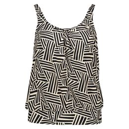 Lascana Tankini-Oberteil in Beige/ Schwarz - 60% | Gr&ouml;&szlig;e 40 | Damen-bademode