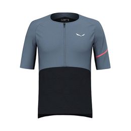 Salewa Fahrradshirt "Vento Merino" in Hellblau/ Schwarz - 45% | Gr&ouml;&szlig;e S | Herren-sportshirts