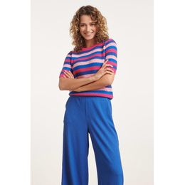 Smashed Lemon Pullover in Blau/ Pink - 62% | Gr&ouml;&szlig;e M | Damen-pullover-cardigans