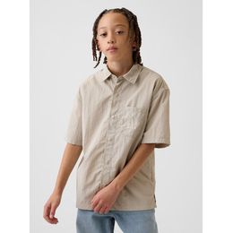 GAP Hemd in Beige - 67% | Gr&ouml;&szlig;e 116/122 | Kinder-blusen-hemden