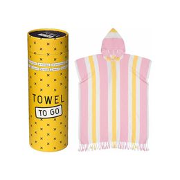 Towel to Go Poncho "Towel To Go - Coral Coast" in Rosa/ Gelb - (L)180 x (B)100 cm - 40% | Damenjacken
