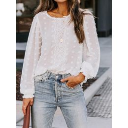 Milan Kiss Bluse in Creme - 52% | Gr&ouml;&szlig;e L | Damen-blusen