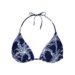 Barts Bikini-Oberteil "Enele Triangle" in Dunkelblau/ Wei&szlig; - 77% | Gr&ouml;&szlig;e 38 | Damen-bademode