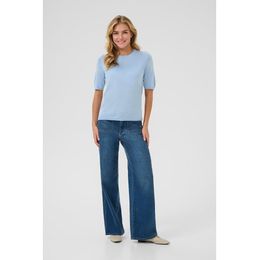 Kaffe Strickshirt in Hellblau - 44% | Gr&ouml;&szlig;e L | Damen-blusen