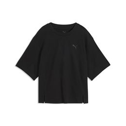 Puma Damen T-Shirt "HER Relaxed T-Shirt Damen"schwarz, Gr. XL, clean, Obermaterial: 100% Baumwolle. Kragen: 20% Polyester, 80% Baumwolle. Rippe: 80%