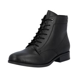 Rieker Damen Schn&uuml;rstiefelette, Gr. 38schwarz, Lederimitat, Basic, Schuhe, Klassik-Stiefelette, Schn&uuml;rboots mit Rei&szlig;verschluss