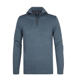 Herren Troyer, blau, Gr. S, PETROL INDUSTRIES, Strick, Obermaterial: 50% Baumwolle, 50% Polyacryl, Pullover, Baumwollmix
