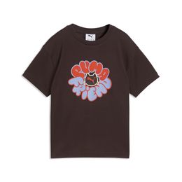 Puma M&auml;dchen T-Shirt "Imaginary Friend Relaxed Graphic T-Shirt Kinder"chocolate fondue braun, Gr. 98, bedruckt, Obermaterial: 100% Baumwolle. Rippe: