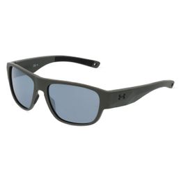 Under Armour UA SCORCHER | Herren-Sonnenbrille | Fassung: Vollrand, Quadratisch, Kunststoff, Grau Hell | Glasfarbe: Grau