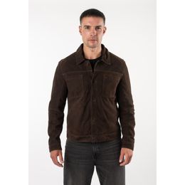 Mauritius Herren Hemdjacke "MMYukkon", braun, Gr. 4XL, unifarben, Obermaterial: 100% Schafsleder. Futter: 65% Polyester, 35% Baumwolle. &Auml;rmelfutter:
