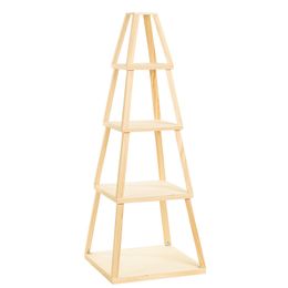 buttinette Regal "Pyramide" aus Holz, 40 x 40 x 106 cm