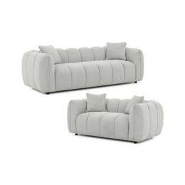 S-STYLE Polstergarnitur 3+2 Nubira grau Ma&szlig;e (cm): B: 228 H: 69 &raquo; H&ouml;ffner