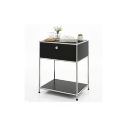 Floordirekt Metallregal schwarz Ma&szlig;e (cm): B: 50 H: 65 &raquo; H&ouml;ffner