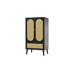 H&ouml;ffner Highboard schwarz Ma&szlig;e (cm): B: 60 H: 110,5 &raquo; H&ouml;ffner