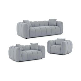 S-STYLE Polstergarnitur 3+2+1 Nubira grau Ma&szlig;e (cm): B: 228 H: 69 &raquo; H&ouml;ffner