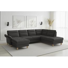Sit & More Wohnlandschaft SIT & MORE, B:292cm H:90cm T:212cmschwarz, Sofas, "Pamela, U-Form, B: 292 cm, Leder"