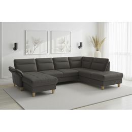 Sit & More Wohnlandschaft SIT & MORE, B:292cm H:90cm T:212cmanthrazit, Sofas, "Pamela, U-Form, B: 292 cm, Leder"