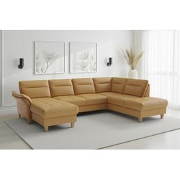 Sit & More Wohnlandschaft SIT & MORE, B:292cm H:90cm T:212cmcurry, Sofas, "Pamela, U-Form, B: 292 cm, Leder"