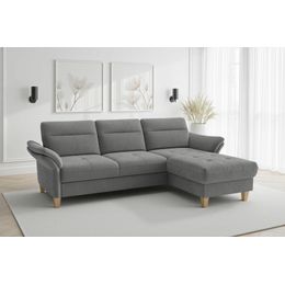 Sit & More Ecksofa SIT & MORE, B:230cm H:90cm T:164cmanthrazit, 100% Polyester, Wohnzimmer, Sofas, "Pamela, L-Form, B:230 cm", mit Federkern