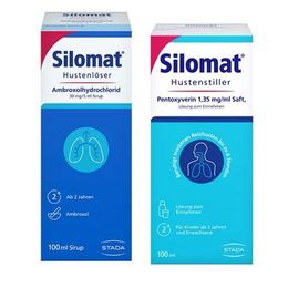 STADA Silomat Hustenl&ouml;ser Ambroxolhydrochlorid 30mg/5ml + Silomat Hustenstiller Pentoxyverin 1,35 mg/ml Saft 200 ml
