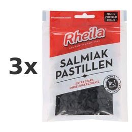 3x Rheila Salmiak Pastillen zuckerfrei 90 g