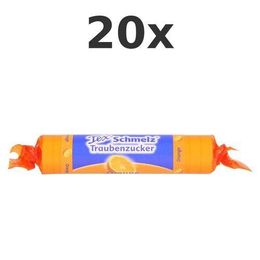 20x Soldan Tex Schmelz Traubenzucker Orange Rolle 33 g