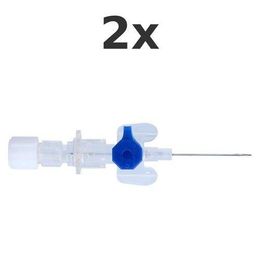 B.Braun 2x Vasofix Braun&uuml;le 22 G 25 mm blau 1 St