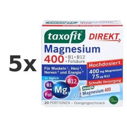 MCM KLOSTERFRAU Vertr. GmbH 5x Taxofit Magnesium 400+B1+B6+B12+Fols&auml;ure 800 Gran. 20 St
