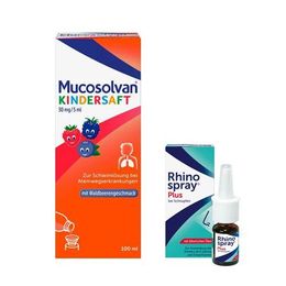 Rhinospray plus b.Schnupfen m.Feindosierer + Mucosolvan Kindersaft 30 mg/5 ml 110 ml