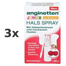 MCM KLOSTERFRAU Vertr. GmbH 3x Anginetten Halsspray Junior ab 3 Jahren 20 ml