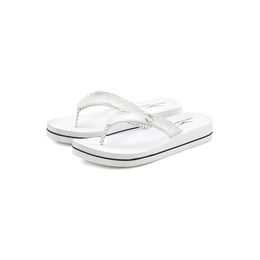 Venice Beach Badezehentrenner 'Sandale, Badeschuh, Badelatsche, Flip Flop, Badeschlappe, Pantolette' wei&szlig; Gr. 40 f&uuml;r Damen. Mit Glitzerdetails