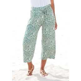 BEACHTIME BY LASCANA Culotte gr&uuml;n Gr. 38 f&uuml;r Damen. Mit Allover-Druck. Figurumspielend. Nachhaltig.