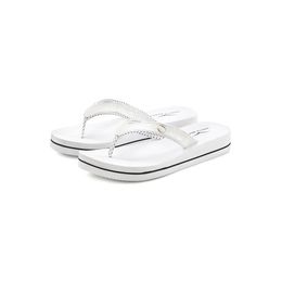Venice Beach Badezehentrenner 'Sandale, Badeschuh, Badelatsche, Flip Flop, Badeschlappe, Pantolette' wei&szlig; Gr. 37 f&uuml;r Damen. Mit Glitzerdetails