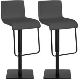CLP 2er Set Barhocker mit Lehne Limon, Barst&uuml;hle mit Kunstlederbez&uuml;gen h&ouml;henverstellbar drehbar, Tresenst&uuml;hle bis 240 kg belastbar