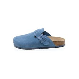 billowy Leder-Clogs in Blau - 40% | Gr&ouml;&szlig;e 38 | Damen-pantoletten